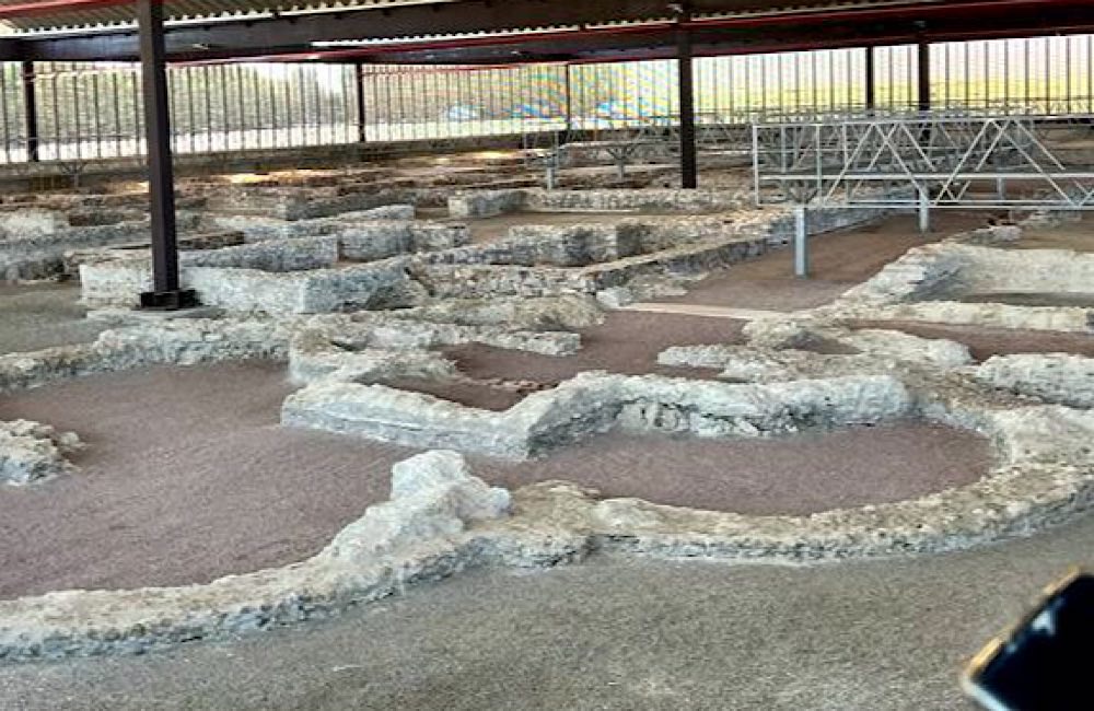 Un grupo de universitarios de León visitan la Villa Romana de Almenara ...
